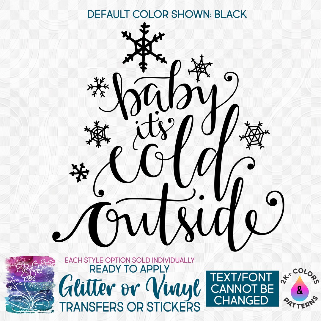 S060-3e Vinyl Glitter Holographic DTF Transfer or Sticker Baby It's ...