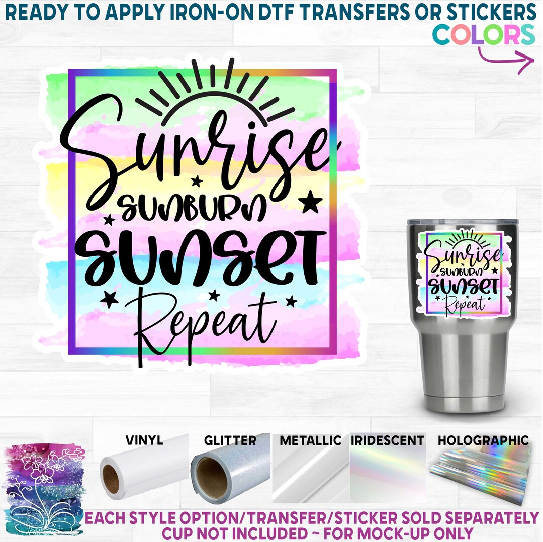 S096 Sunrise Sunburn Sunset Repeat Set of 2 Ready to Apply Self ...