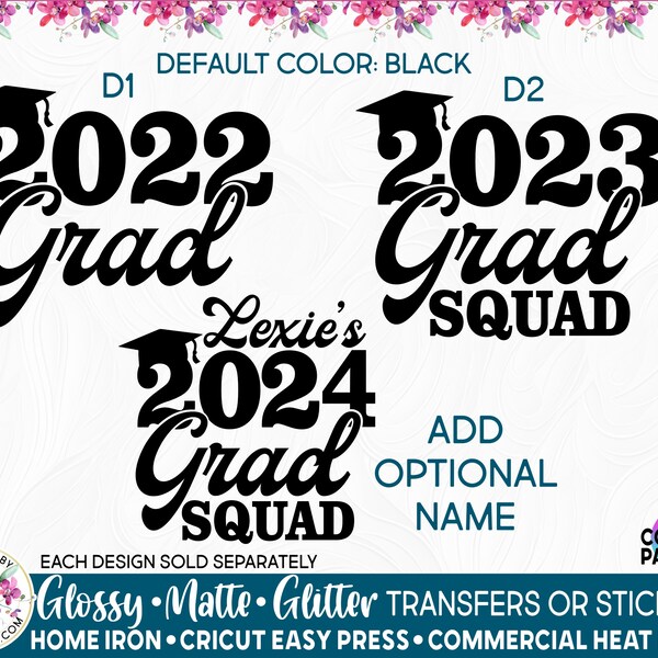 Graduation Squad Heat Transfer - Etsy