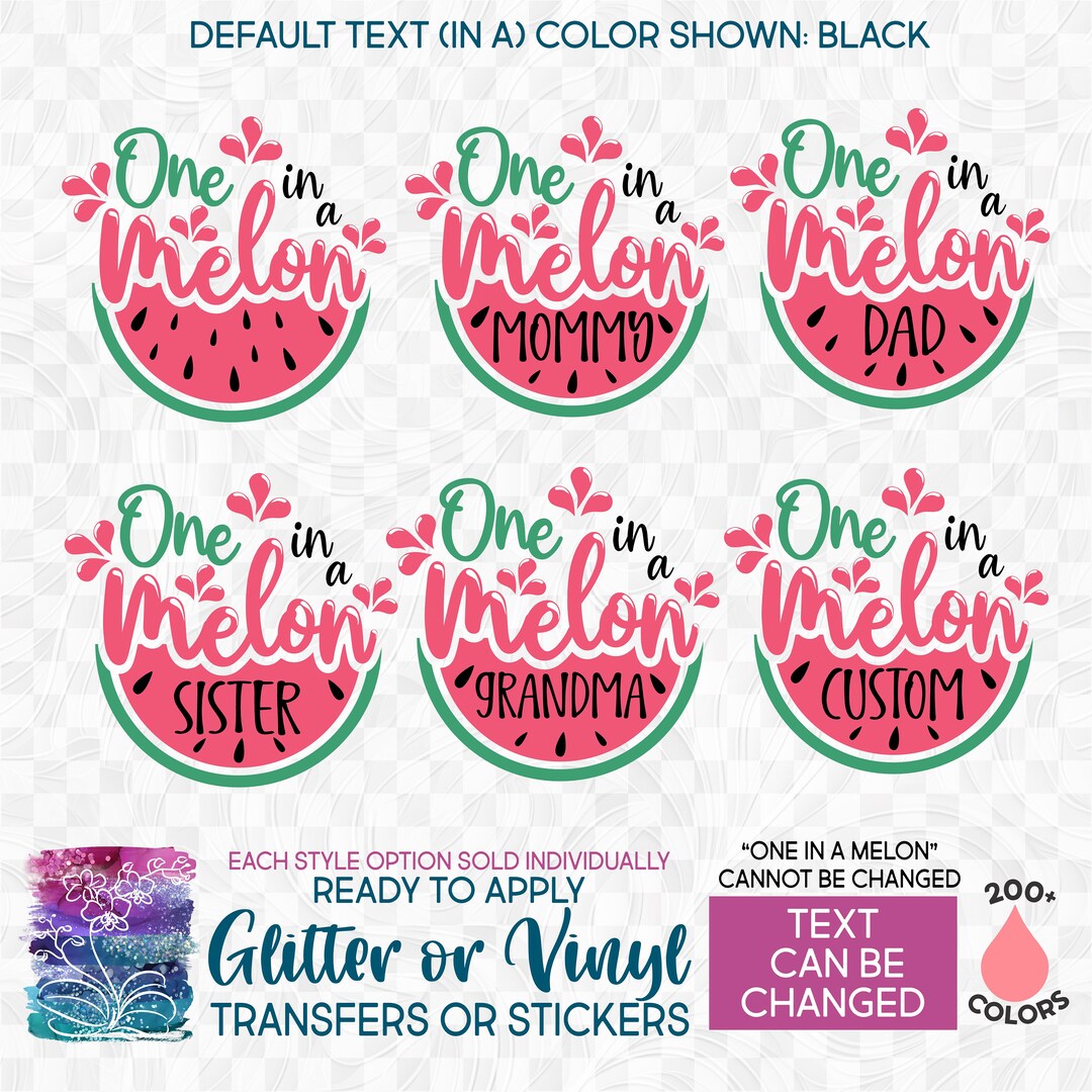 Uitem S004-2c PINK Glitter or Vinyl Iron on Transfer or Sticker One in ...