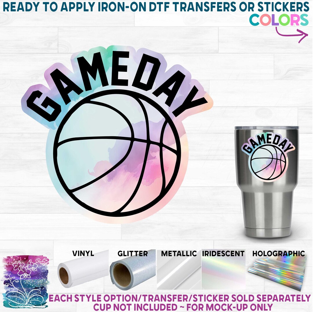 S047-4 Gameday Game Day Basketball Set of 2 Ready to Apply Self ...