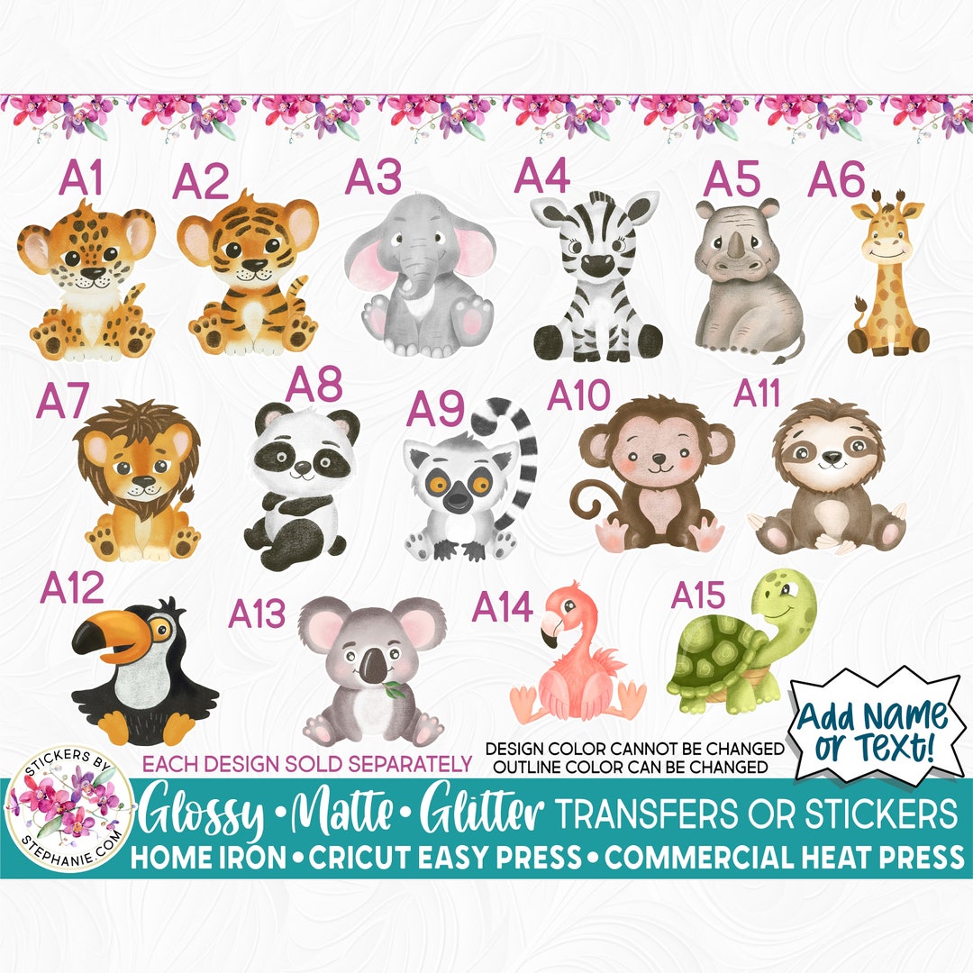 SBS:102 Glitter Matte Glossy Iron on or Sticker Heat - Etsy