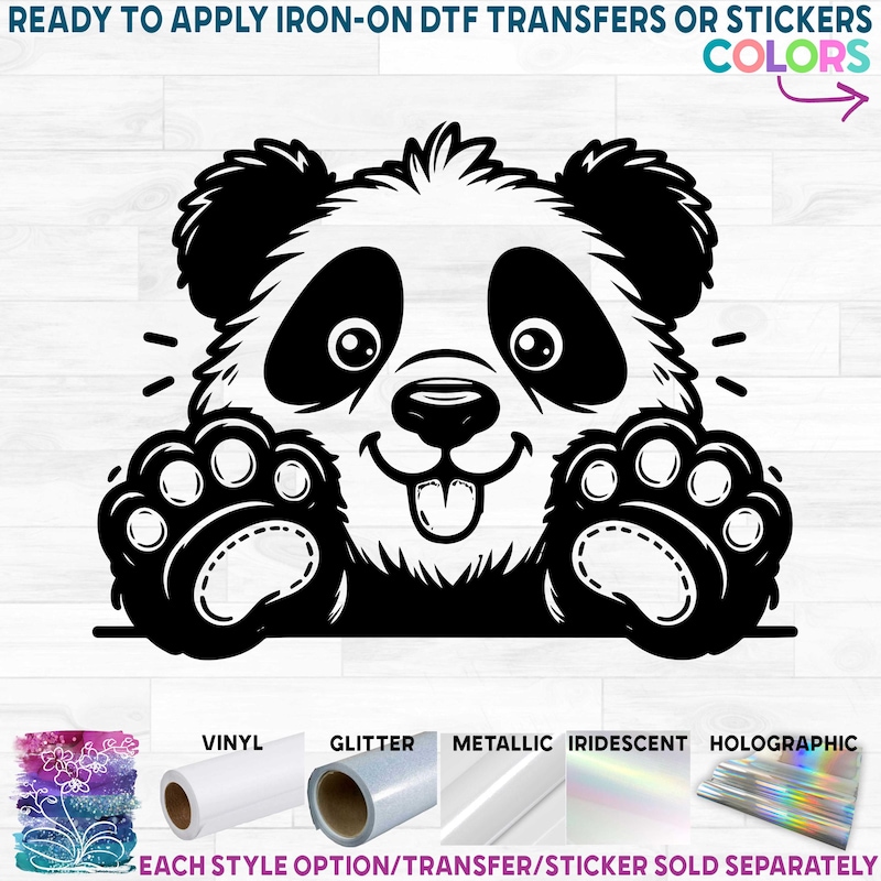 Panda Iron Heat Transfers - Etsy