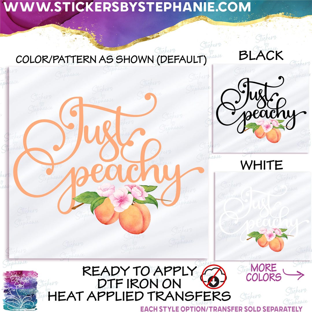 S415-3 Just Peachy Peach Watercolor 250+ Colors Matte Vinyl DTF Iron on ...