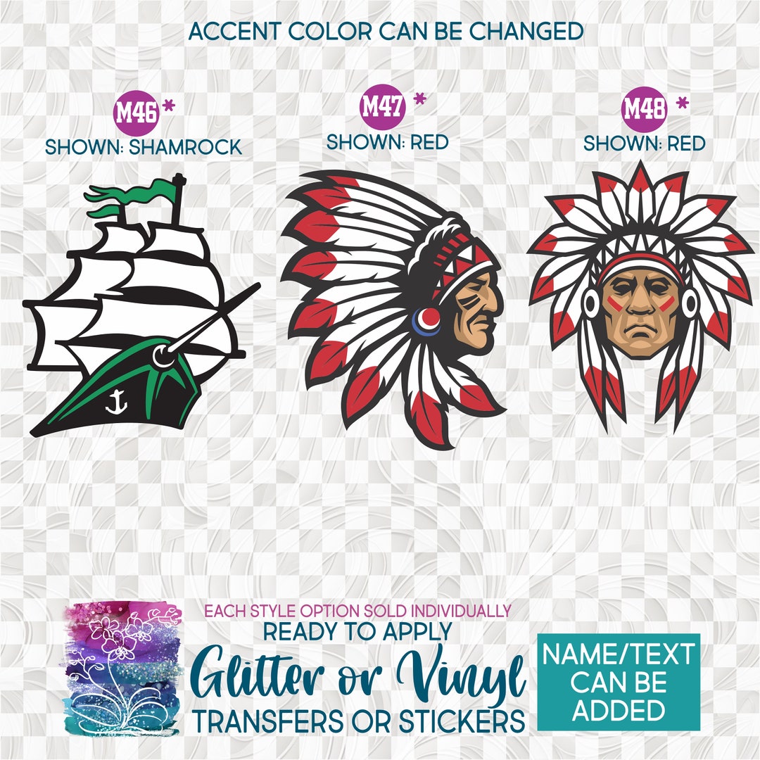 Uitem S145 Glitter or Vinyl Iron on Transfer or Sticker School Team ...