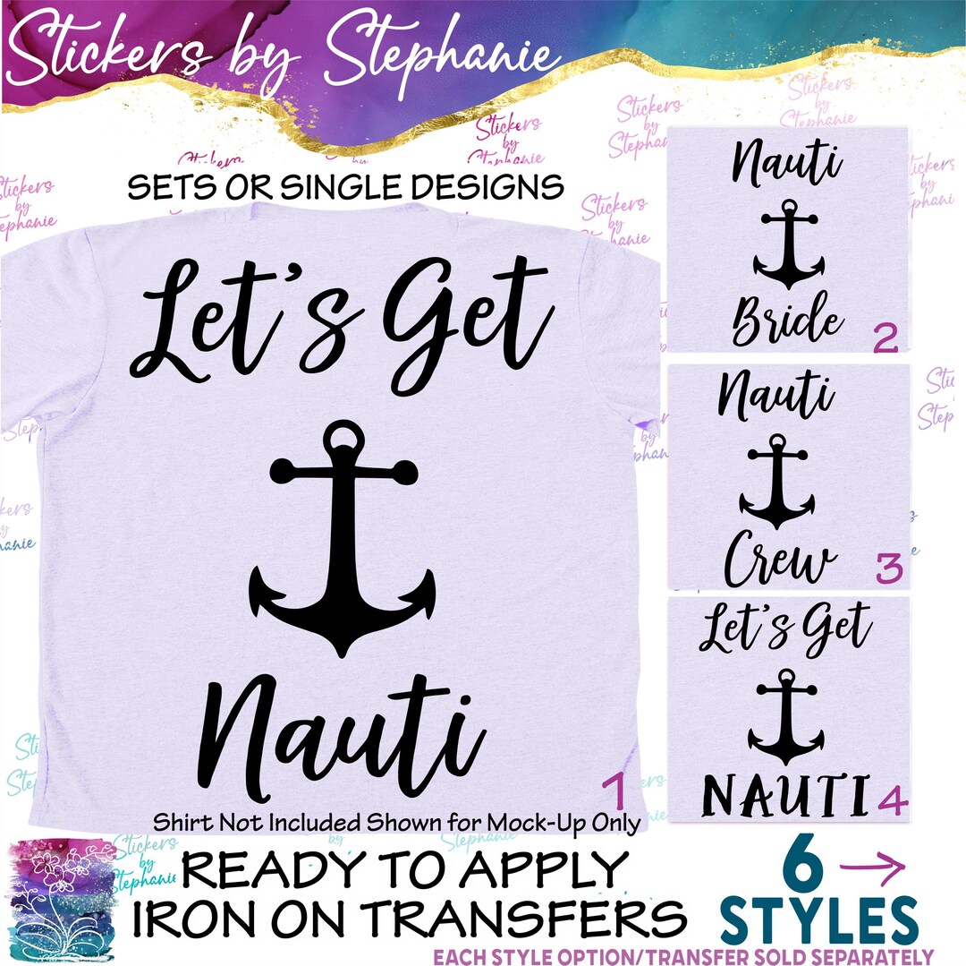 Nauti Crew Let's Get Bride Custom Iron-on Transfer - DIY Shirt Decal - Etsy