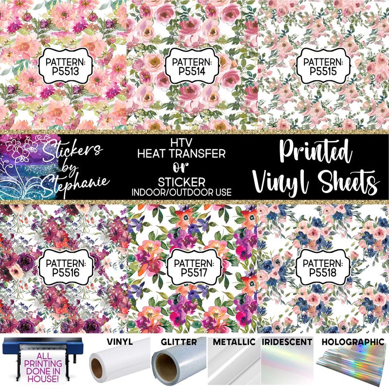 Floral Htv - Etsy
