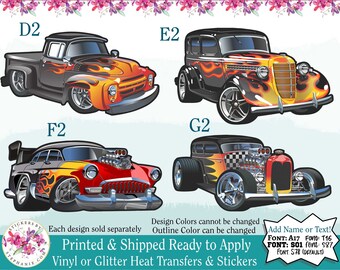 Iron on Hot Rod Transfer - Etsy