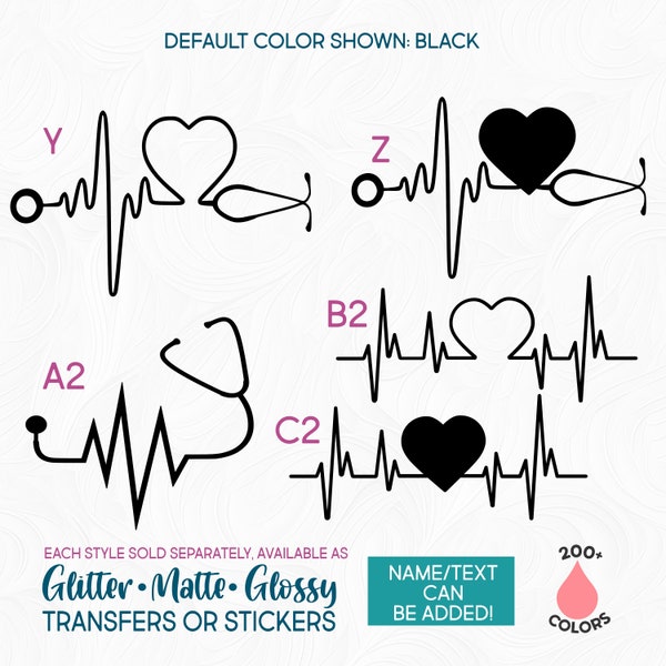 Nurse Stethoscope Heart Sticker - Etsy