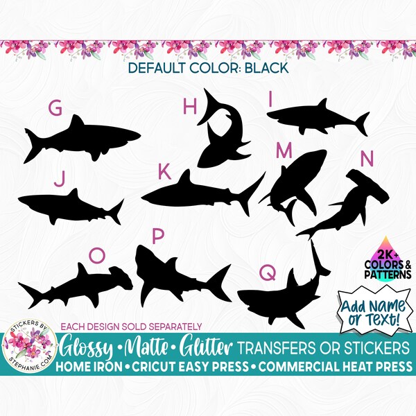 Vinyl Shark Sticker - Etsy