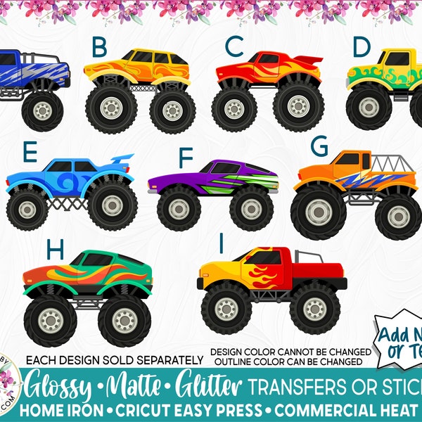 Monster Jam Iron on Transfer - Etsy