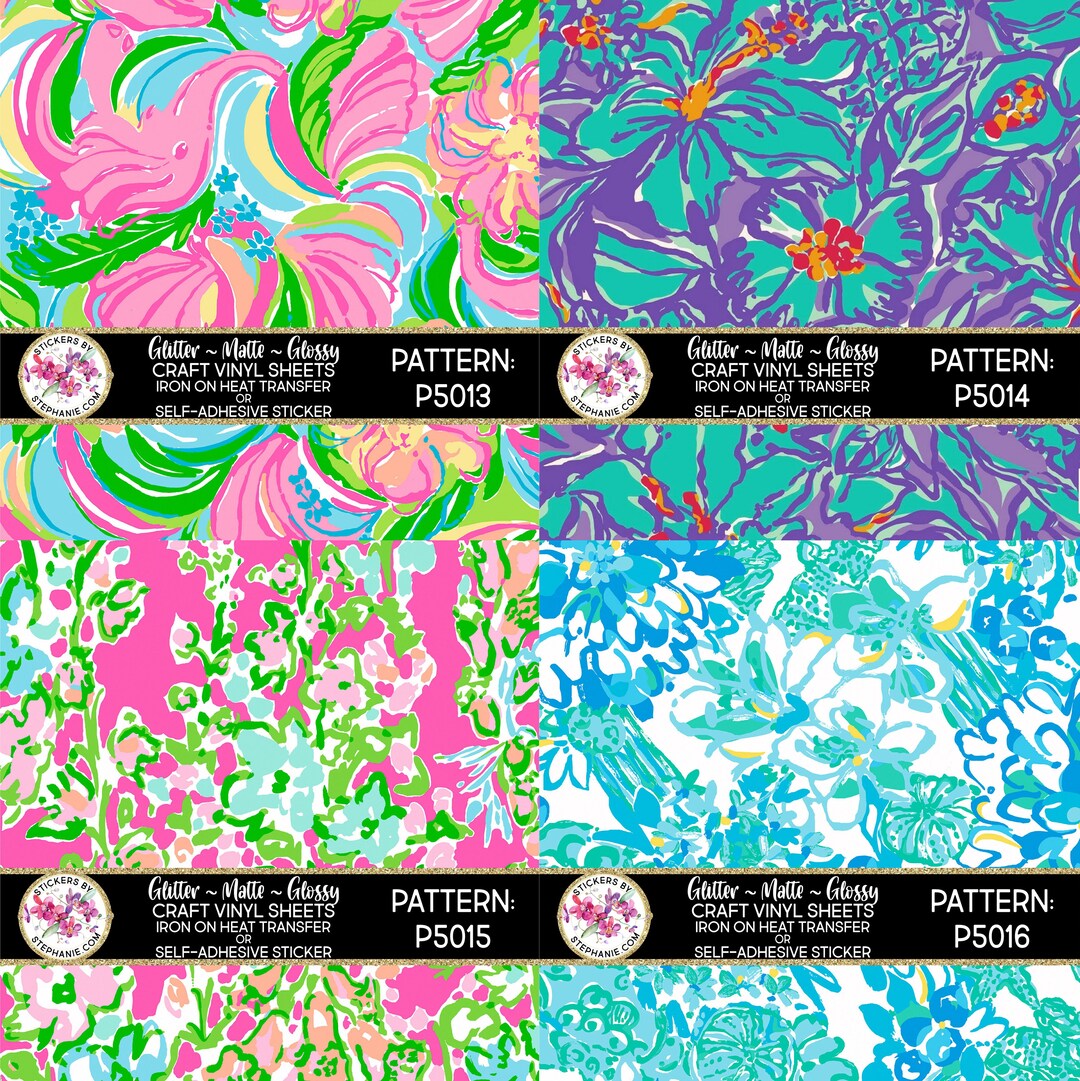 Vinyl or Glitter Ironon Transfer or Sticker Craft Sheets DIY Cut Your ...