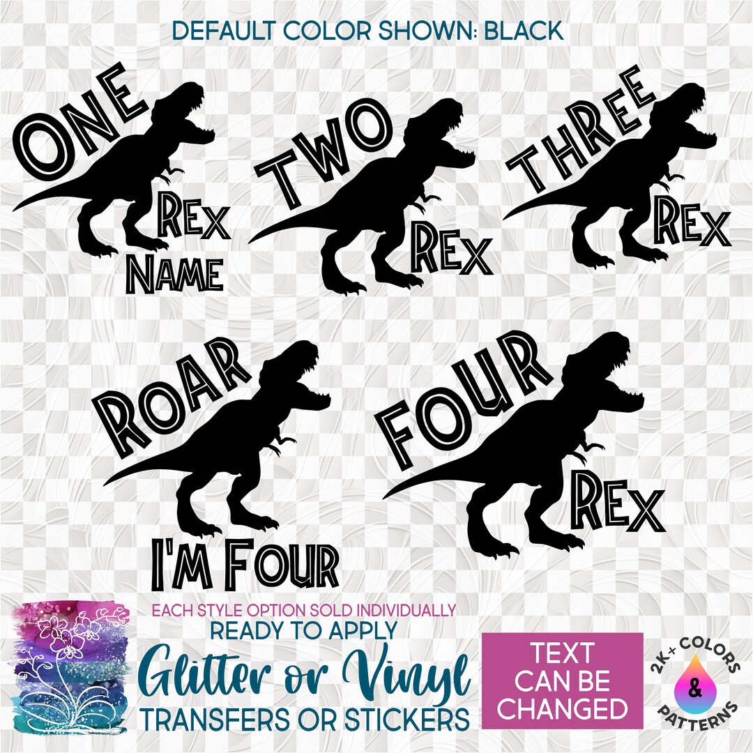 Uitem S244-c9 Glitter or Vinyl Iron on Transfer or Sticker One Two Four ...