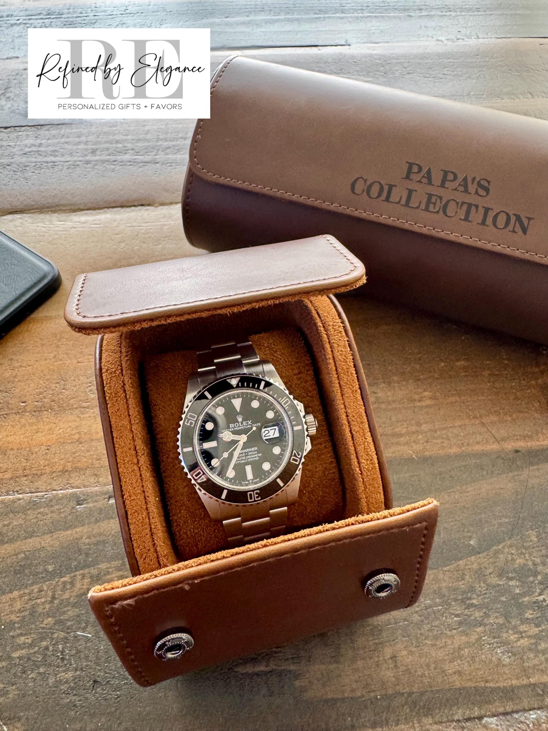 Personalized Custom Watch Box | Travel Watch Case | Groomsman Watch ...