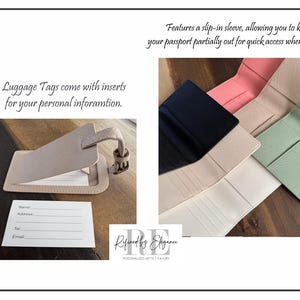 Personalized Luggage Tag - Passport Cover Set - Passport Holder - Bag ...