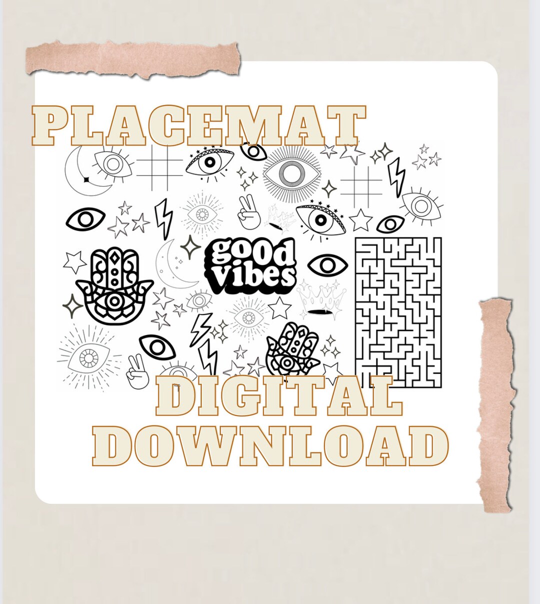 Good Vibes Placemat Digital File - Etsy