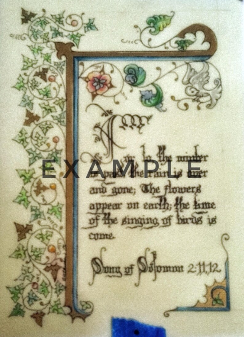 CUSTOM Calligraphy and Illumination, Custom Personalized Scroll, Goth ...