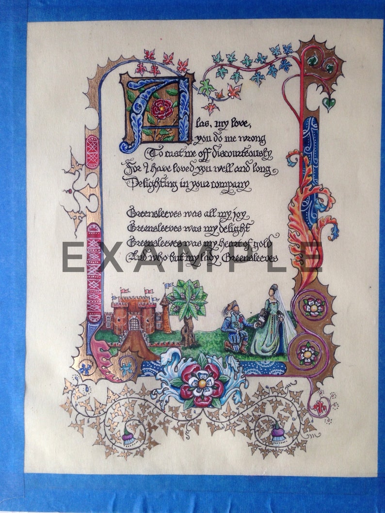 CUSTOM Calligraphy and Illumination-examples of Custom Illuminated ...