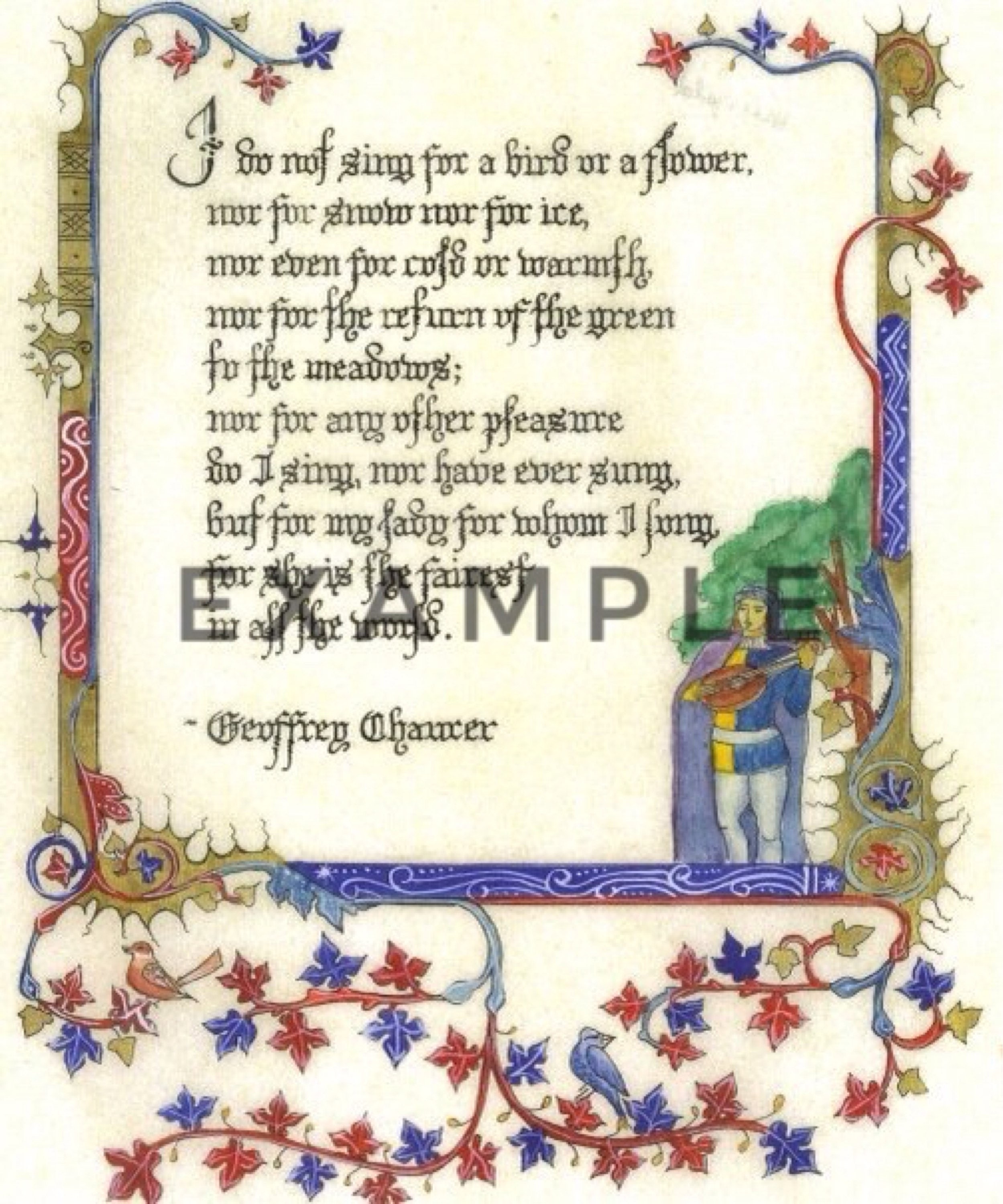 CUSTOM Calligraphy and Illumination-examples of Custom Illuminated ...