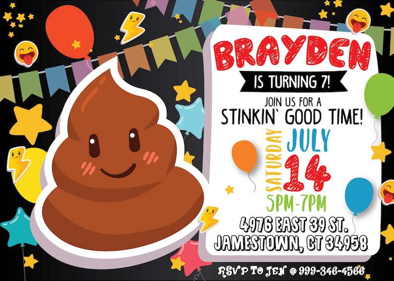 Fiesta de cumpleaños emoji poop poop Emoji cumpleaños poop - Etsy México