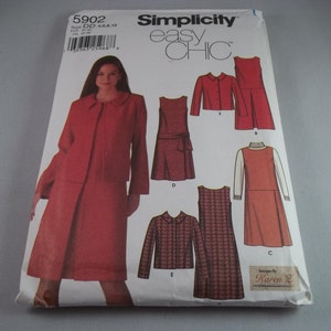 Simplicity 5902 M/MP Dress or Jumper and Jacket With Skirt Variations 4 ...