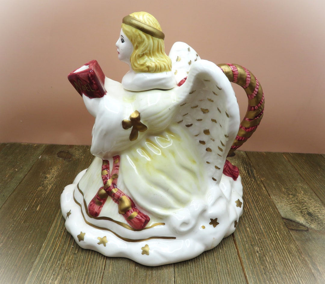 Cardinal Angel Teapot With Wings and Handle Singing Reading With Lid ...