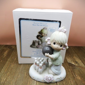 1996 Precious Moments #183873 "growing in Grace" Girl Age 10 Figurine ...