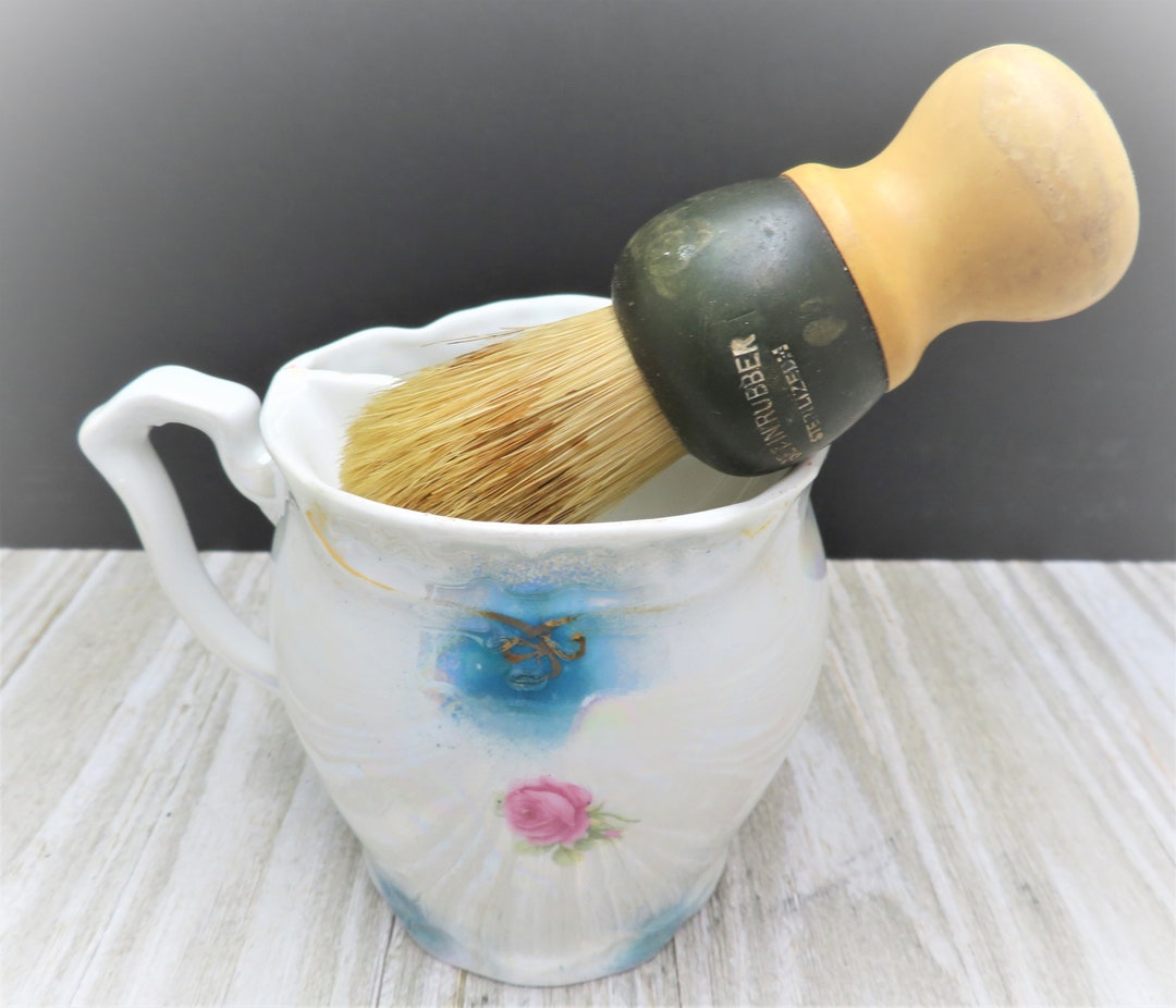 Porcelain Mustache Moustache Mug Cup With Pink Roses Luster Ware With ...