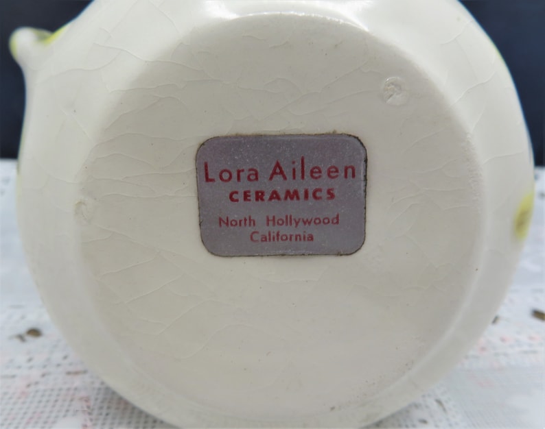 Vintage Lora Aileen North Hollywood Ceramic Yellow Rose - Etsy