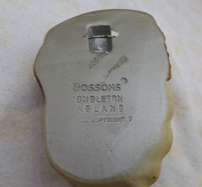 Bosson Chalkware Head Made in England Hand Painted Wall - Etsy