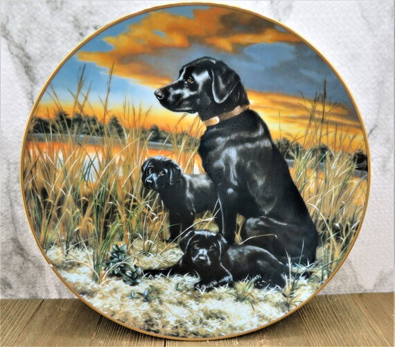 1989 Labrador Retrievers Collector Plate by Robert Christie in | Etsy