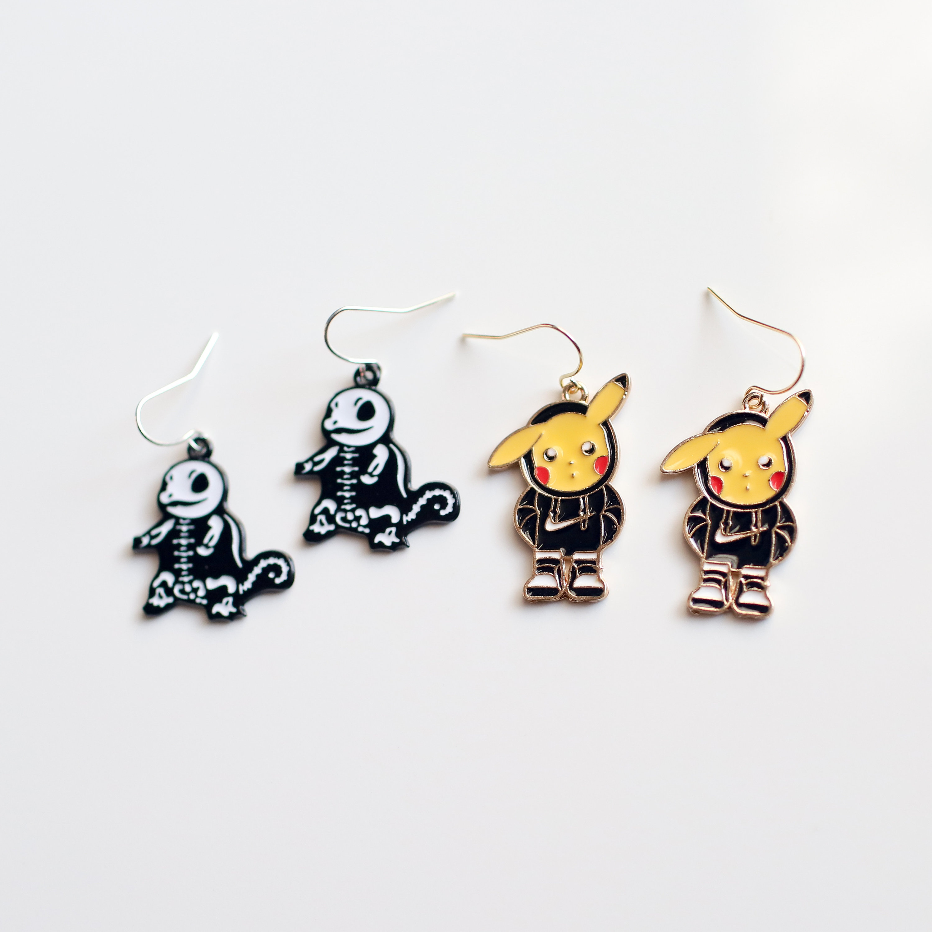 Rad Pikachu & X-ray Squirtle Pokémon Earrings - Etsy