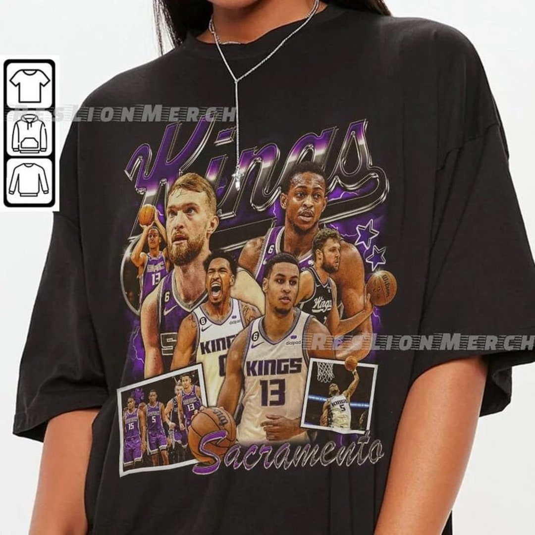 Vintage Sacramento De Aaron Fox Domantas Sabonis Basketball, Kings ...