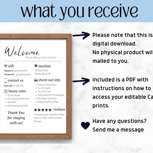 VRBO Welcome Sign | Editable Printable Sign | Minimalist Design ...