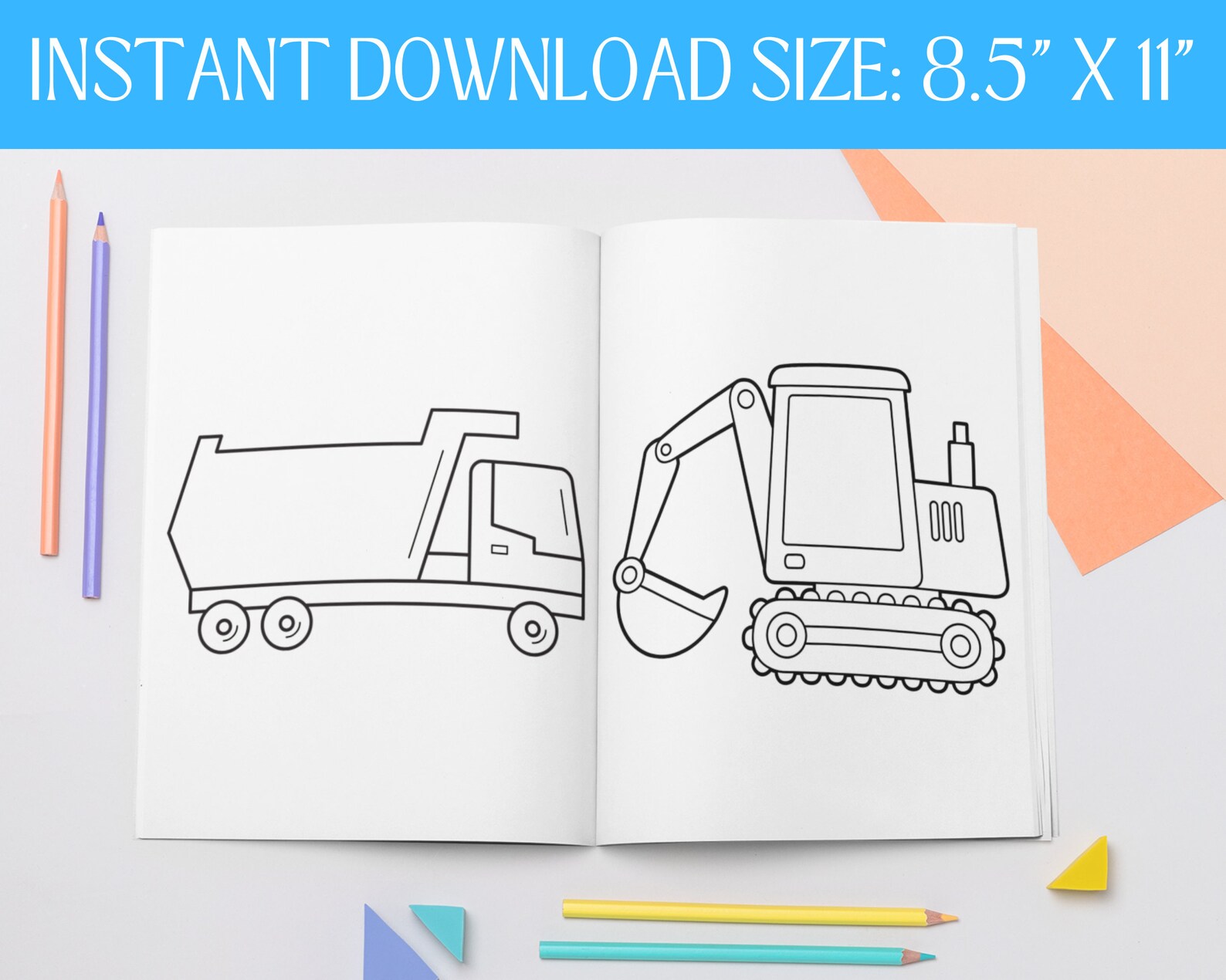 Construction Coloring Pages | Truck Printable | Construction Activities ...