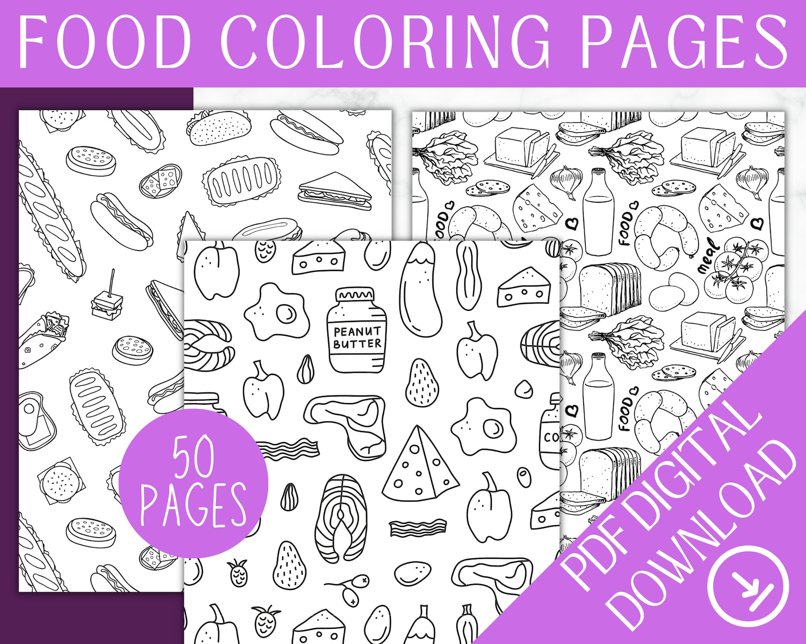 Food Coloring Pages Printable Food Colouring Pages Printable Coloring ...