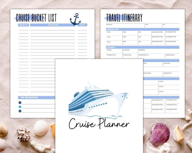 Cruise Travel Planner | Travel Planner | Planning| Worksheets | Day by ...