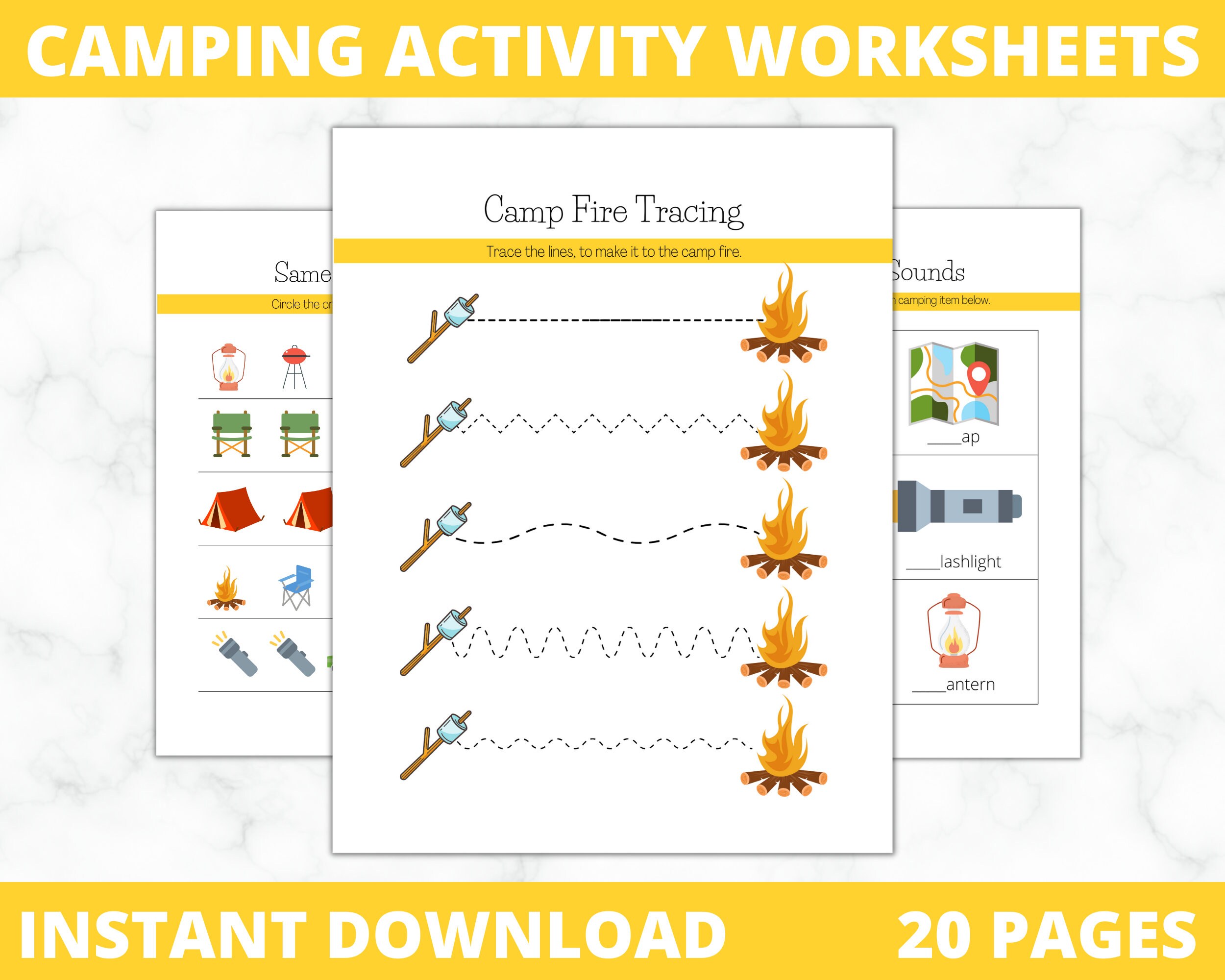 Camping Worksheets | Printable Camping Worksheets | Kindergarten ...