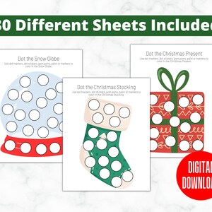 Christmas Worksheets Sheets for Kids | Dot Dot Printable Kids Preschool ...