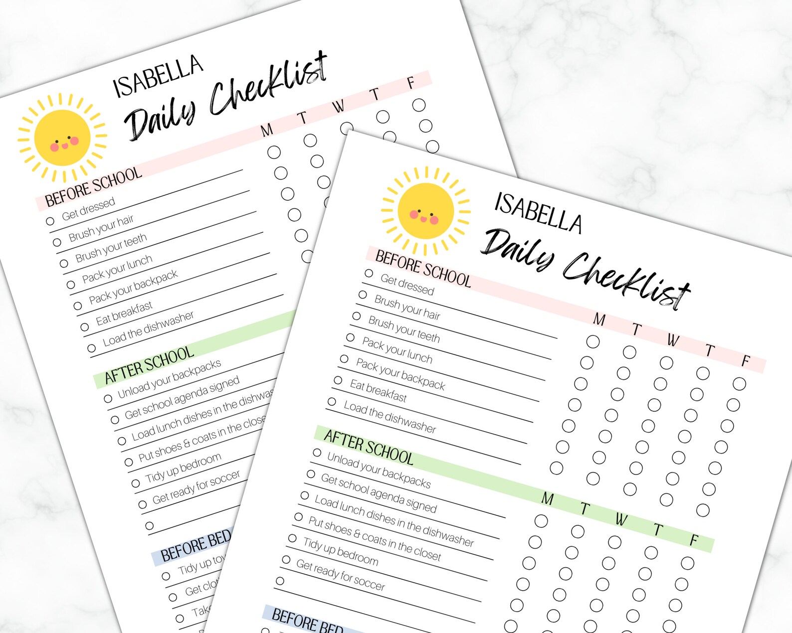 EDITABLE Daily Checklist | Weekly Planner | Family to Do List | Command ...