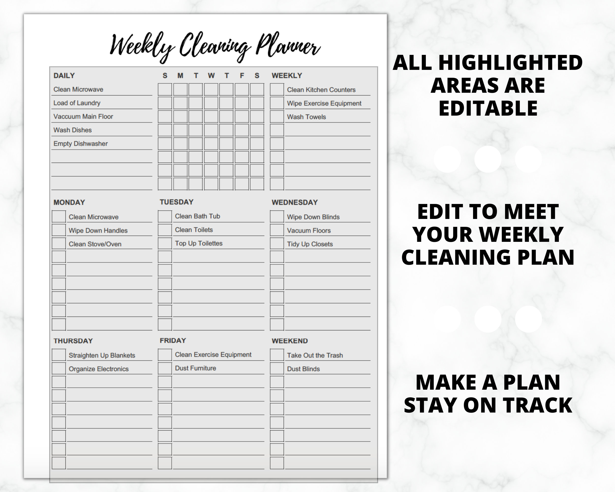 EDITABLE Weekly FAMILY SCHEDULE Planner Weekly Family Planner Family ...
