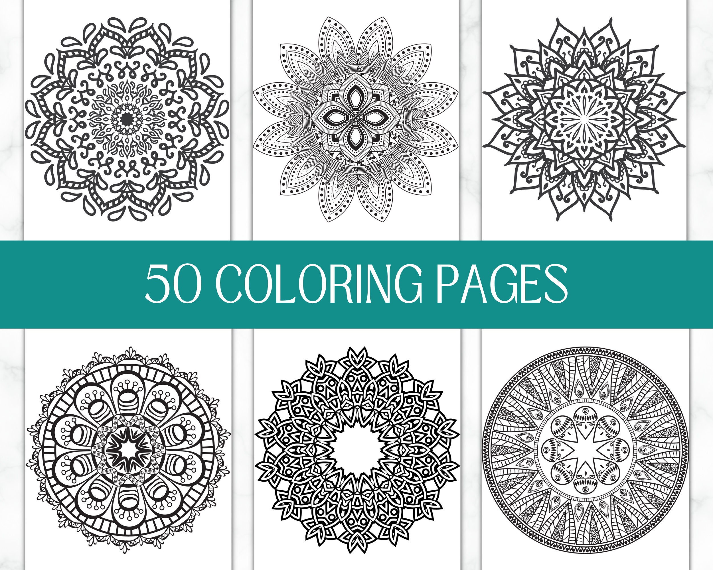 50 Mandala Printable Coloring Sheets Mandala Coloring Sheets Printable ...