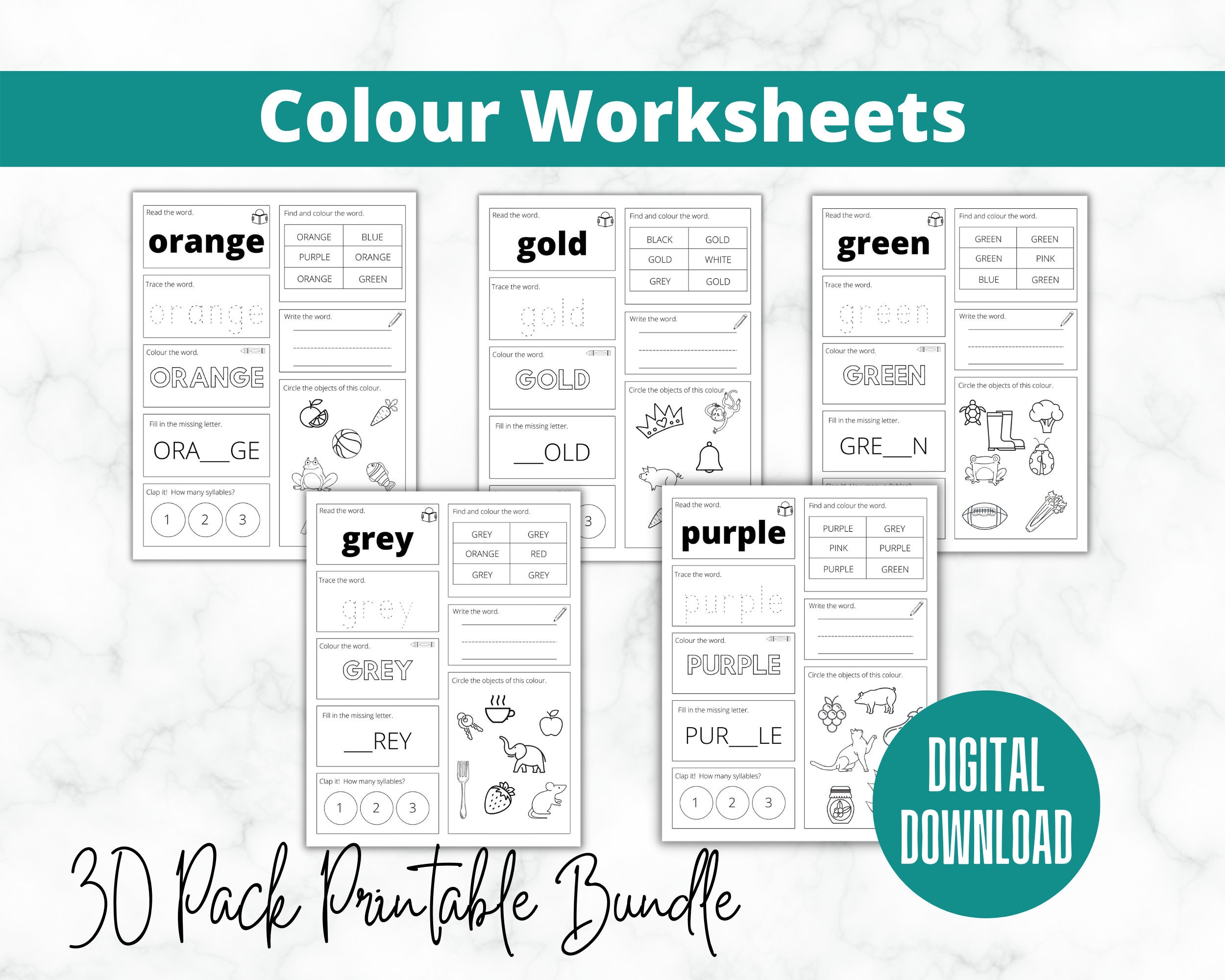 30 Sight Words for Kids Days of the Week Color Sheets Sight Word ...