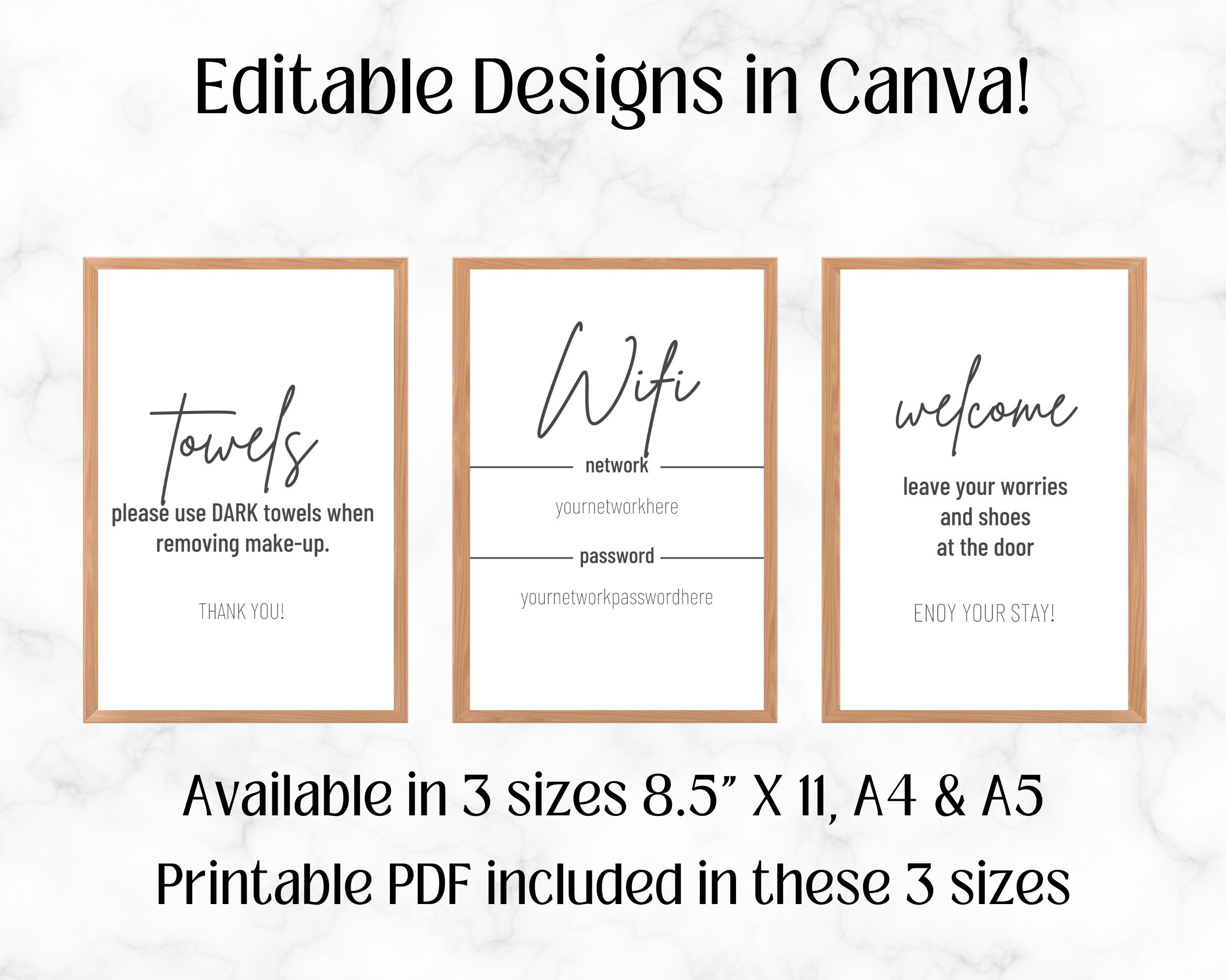 Editable VRBO Host Manual Minimalist Home Decor Wifi Template VRBO ...