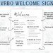 VRBO Welcome Sign | Editable Printable Sign | Minimalist Design | Canva ...