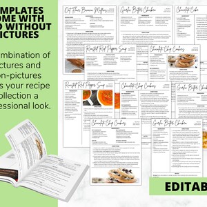 EDITABLE Recipe Template | Edit in Canva | Editable Recipe Card ...
