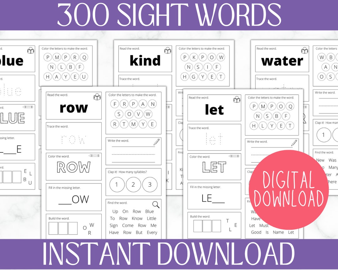 ULTIMATE Sight Words | Kindergarten Worksheets | Practice Spelling ...
