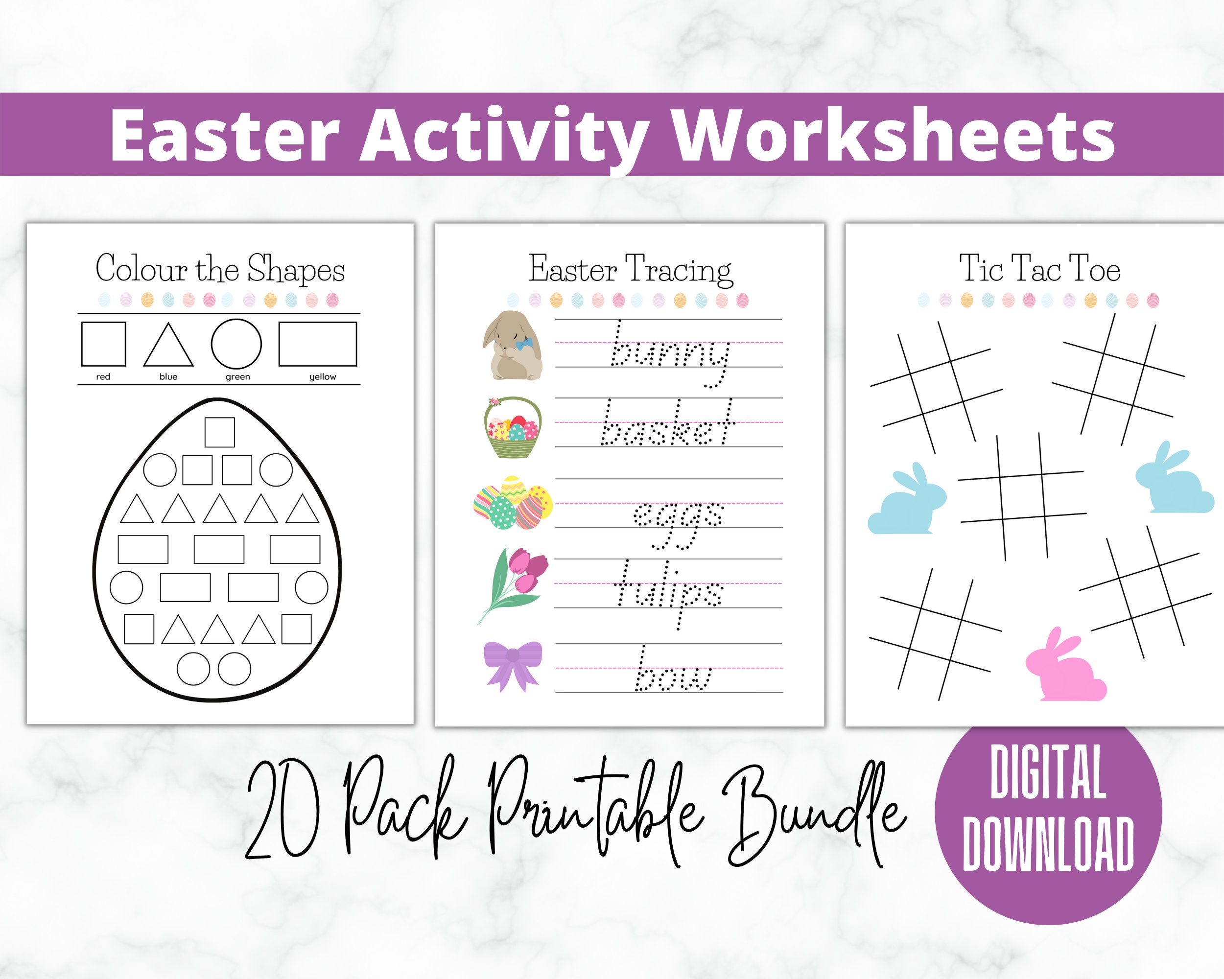 Easter Printables for Kids Activity Pack Learning - Etsy