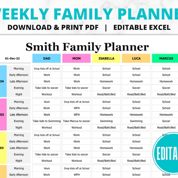 Family Organizer - Etsy