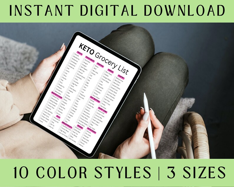 Keto Grocery List Printable | Low Carb Food | Grocery Shopping | Meal ...